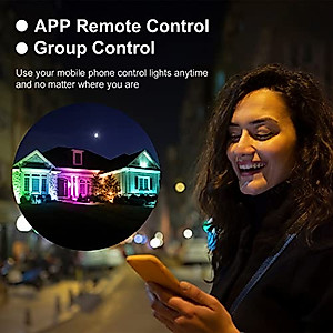 4 Pack Smart LED Flood Lights 20W RGBCW Color Changing Flood Lights Outdoor 2700-6500K IP65 Waterproof APP Control Work with Alexa & Google Assistant Dimmable Landscape Light for Yard Garden with HUB