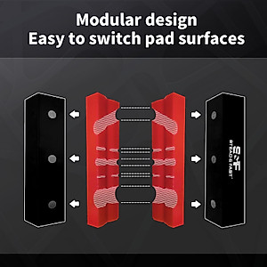S&F STEAD & FAST Soft Jaws for Bench Vise 4.5 inch, 2 pairs, Strongly Magnetic Vise Jaw Pads, TPU, Multi-Groove and Textured Inserts, for Clamping Woodworking Metal Plastics