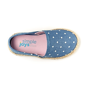 Simple Joys by Carter's Girls Ari Canvass Espadrille Sneaker, Blue, 11 Little Kid