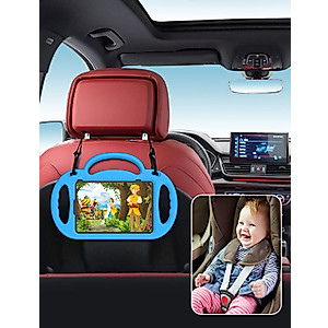 SUPLIK Kids Case for iPad Mini 6 (8.3 inch, 2021), iPad Mini 6th Generation Case with Shoulder Strap, Kidproof Shockproof Handle Stand Protective Case for Apple iPad New Mini (6th Gen), Blue