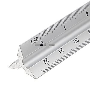 rulers 2pcs 30cm Aluminium Metal Triangle Scale Architect Engineer Technical Ruler Clear Ruler