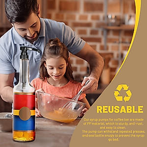 12 Pack Syrup Pump, Coffee Syrup Pump Fits 750ml/25.3Oz, 28-400 Skinny Syrup Pump, Syrup Pump Dispenser for Glasses Bottle Bar Flavoring Shampoo (Black)