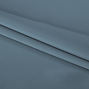 Turquoize Blackout Curtain Valances Solid Rod Pocket Scalloped Valances Short Curtain Panels for Kitchen Window/Bedroom/Barthroom, 52" x 18" Inches, 4 Panels, Citadel