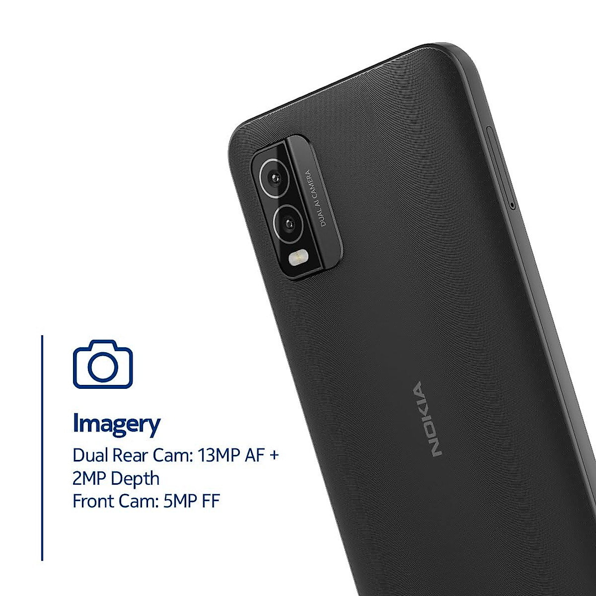 Nokia C210 | T-Mobile, AT&T, Cricket | Android 13 | Unlocked Smartphone | All Day Battery | US Version | 3/32GB | 6.3-Inch Screen | 13MP Dual Camera | Charcoal