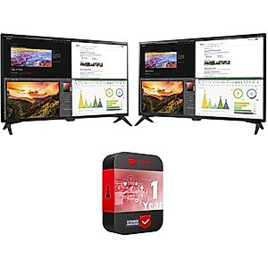 LG 43UN700T-B 43-inch 4K UHD 3840x2160 IPS USB-C HDR 10 Dual Monitor Bundle with 1 YR CPS Enhanced Protection Pack