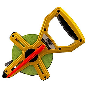 Komelon 6611IM Feet/Inches and Metric Fiber Tape Reel with Double Nylon Coated Fiberglass Blade, 100-Feet-30M by 1/2-Inch