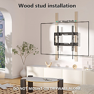 WALI Tilt TV Wall Mount Bracket for Most 26-55 inches LED, LCD, OLED Flat Screen TVs up to 99lbs with Mounting Holes 100x100mm to 400x400mm (TTM-1), Black