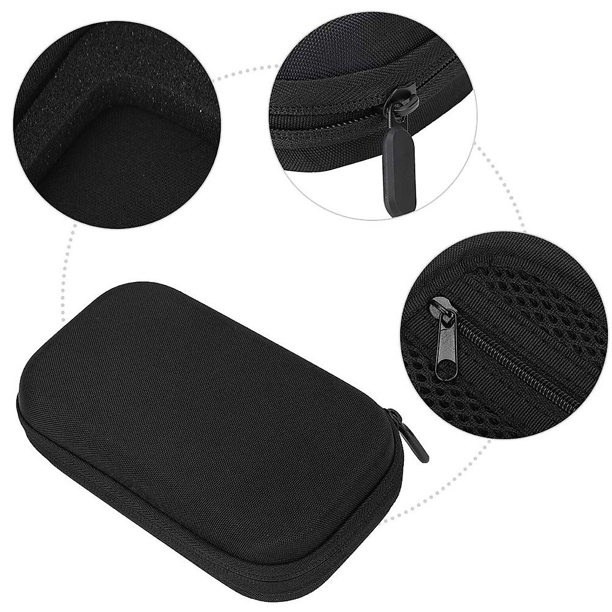 Akozon Microphone Storage Bag Hard Carrying Travel Case Portable Hard Protective Case Storage Bag for Blink 500 B2 Wireless Microphone Black for lavalier Carry case saramonic Blink 500 b2