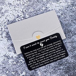 New Dad Wallet Insert Card Daddy to Be Gifts Pregnancy Baby Announcement Gifts for Him New Father Soon to Be Daddy Gifts for Men First Time Dads Gifts from New Mommy Christmas Father’s Day