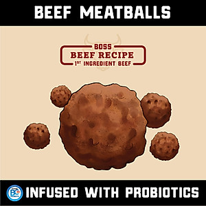 Boss Dog Boss Proballs Meatball Treats for Dogs & Cat, Beef Recipe, 6 oz Jar