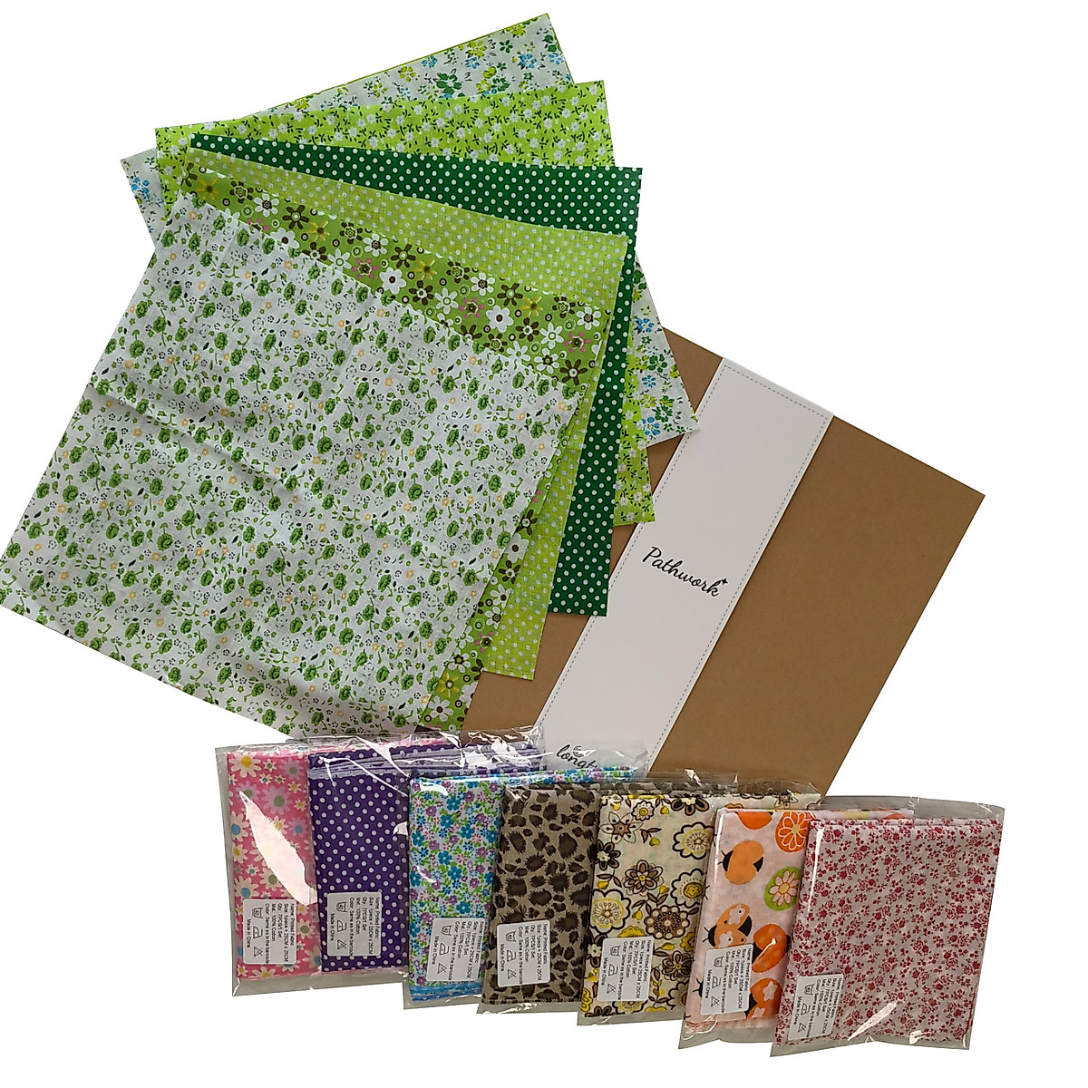 56 Pcs Precut Fabric Squares 10x10 inch, Cute Rustic Patterned Fabric Multicolor 100% Cotton Quilting Squares Bundles for Patchwork Sewing Crafts