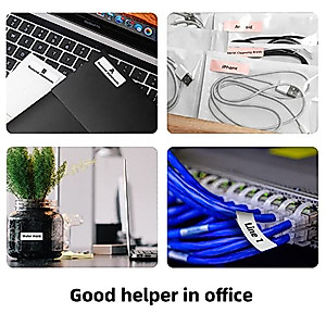 Mandizza Thermal Printer, Label Maker Machine Tape Included D10 Portable Bluetooth Connection Label Printer Multiple Templates Available for Phone Pad Easy to Use Office Home Organization