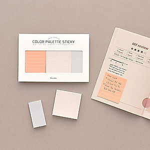 Monolike Color Palette Sticky Plan 300 C Set 4p - Self-Adhesive Memo Pad 50 Sheets