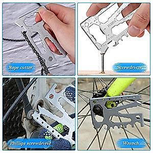 Furhua Multitool Credit Card Sized Pocket Tool, 42-in-1 Wallet Multi Tool Card - Gifts for Dad, Husband, Men - Bottle Opener | Cord Cutter | Screwdriver | Ruler | Scraper etc.