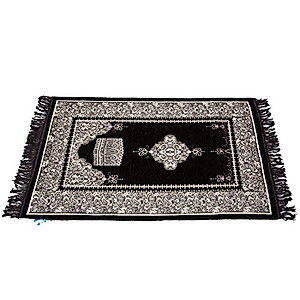 Sajda Rugs Prayer Rug - Turkish, Black, Size Length: 48 Inches | Width: 30