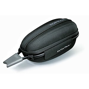 Topeak DynaPack Bike Seat Post Mount Bag with Fixer, Rain Cover, Black, 39 x 18 x 17 cm / 15.3” x 7.1” x 6.7” (Bag w/Frame)