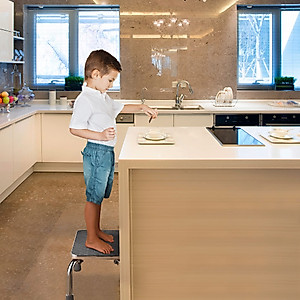 AW Medical Steel Step Stool Anti-Slip Platform Footstool for Seniors Adults 330lbs Weight Limit