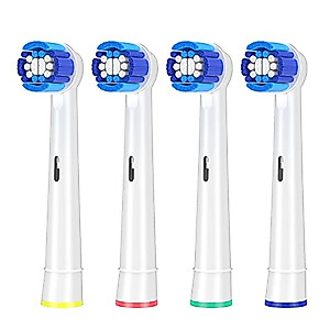 Schallcare Replacement Brush Heads Fit for Braun Oral b, Precision Heads Compatible with Oral-B Pro1000/9600/5000/3000/1500/Genius and Smart Electric Toothbrush(4pcs)