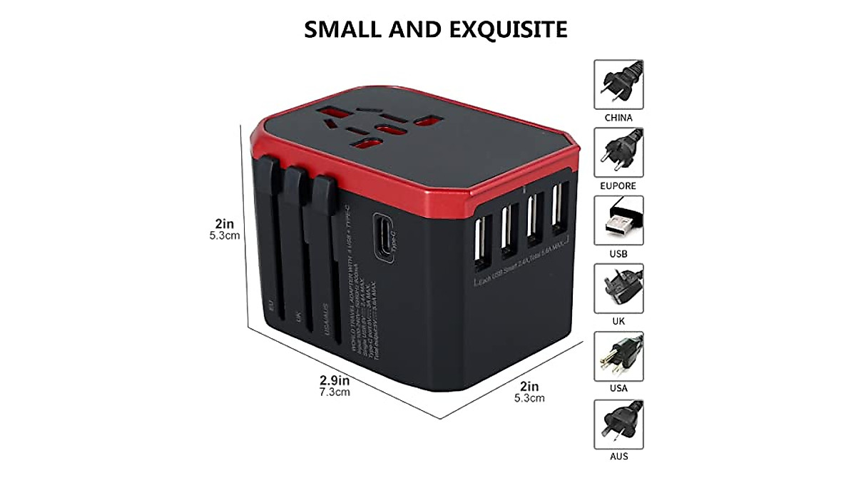 Universal Travel Adapter with USB-C & Fast Charging | Bovrou