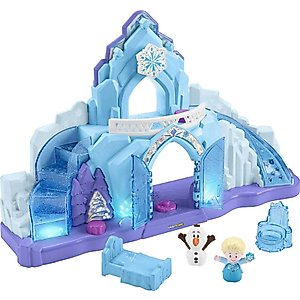 Fisher-Price Little People Toddler Toy Disney Frozen Elsa’s Ice Palace Musical Playset with Figures for Pretend Play Kids Ages 18+ Months​