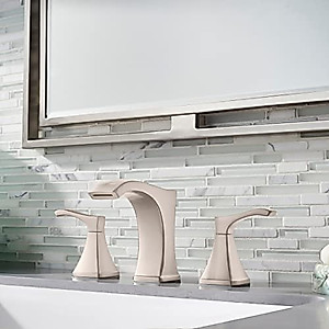 Pfister Venturi Bathroom Sink Faucet, 8-Inch Widespread, 2-Handle, 3-Hole, Spot Defense Brushed Nickel Finish, LF049VNGS