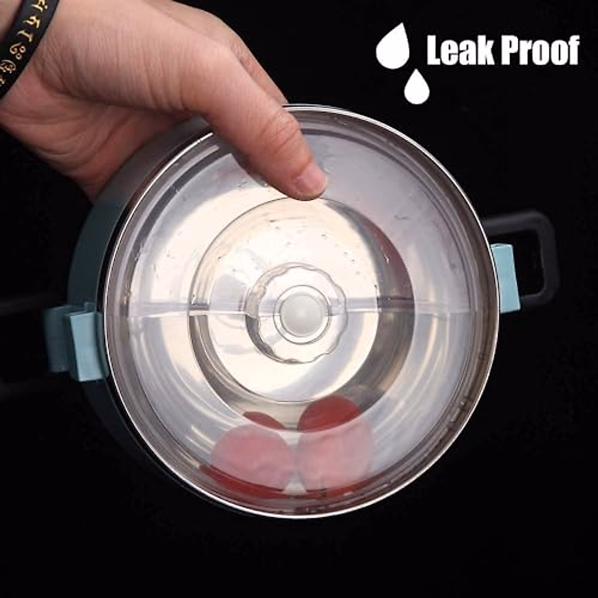 ArderLive Bento Lunch Box, Stackable Themral Insulated Lunch Container, Stainless Steel Leakproof Bento Box with Denim Lunch Bag & Cutlery for Adults(3 Layer,Blue)