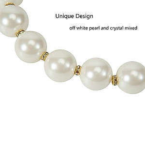 Xiazw Elegant Bead Pearl Handle Strap Chain Charms Accessory for Women Handbag,Purse,Clutch (Gold)