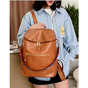 Backpack Purse for Women Fashion Vegan Leather Designer Travel Large Convertible Ladies Shoulder Bags (0298 Sky)