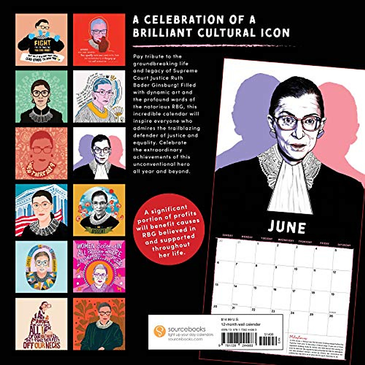2021 The Legacy of Ruth Bader Ginsburg Wall Calendar: Her Words of Hope, Equality and Inspiration ― A yearlong tribute to the notorious RBG (12-Month Monthly Calendar)