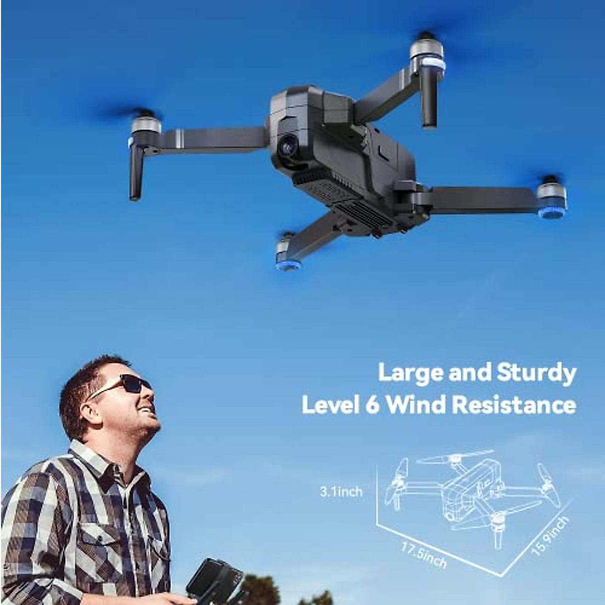 Ruko F11PRO Drones with Camera for Adults 4K UHD Camera 60 Mins Flight Time with GPS Auto Return Home Brushless Motor-Black（with Carrying Case）