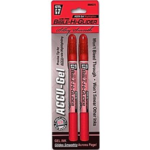 Accu-gel Bible Hi-Glider (2-pack) (Red)