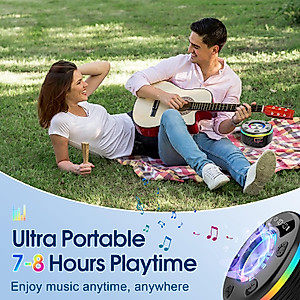 OYIB Bluetooth Shower Speaker, Portable Bluetooth Speaker 360° HD Sound, RGB Lights, FM Radio, IPX7 Waterproof Wireless Speaker with Suction Cup and Mic, Shower Radio for Party/Outdoor/Travel/Gifts