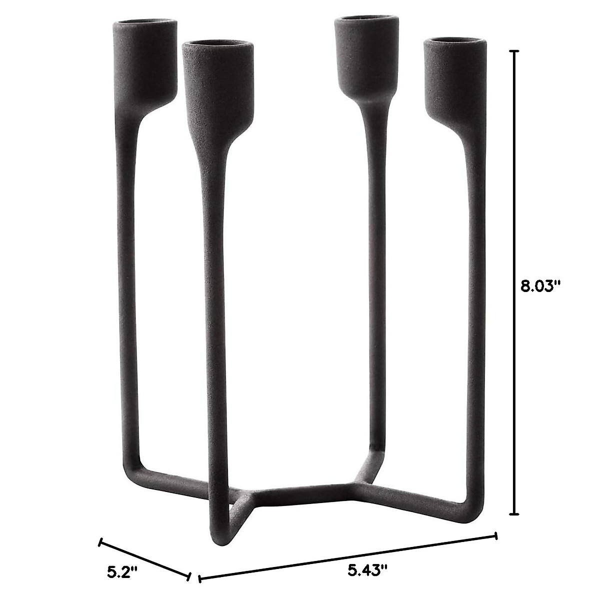 Normann Copenhagen Candle Stand, Black, 11,5x11,5x20