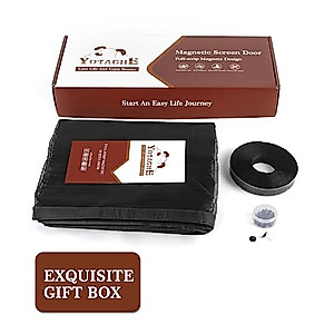 Yotache Magnetic Screen Door New Series Full Strip Magnets Fits Door Size 36 x 80, Screen Size 38" x 81" Full Frame Seal Reinforced Mesh Door Screen Magnetic Closure for Front Patio Back Door