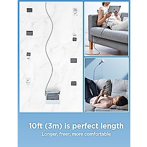 100W USB C to USB C Cable 10ft, Type C to Type C Cable, AINOPE USBC to USBC Fast Charging Cable Right Angle Compatible with MacBook Air/Pro, iPad Pro 12.9/11/Air/Mini, Samsung Galaxy S22/21/20/Note20