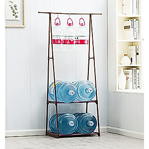 YISONHO Clothes Rack, Garment Rack with Removable Wheels Two-Tier Shelf Clothes Organizer Hanging Handy Storage (Pink)