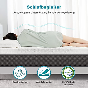 iHomy 3 Inch Memory Foam Mattress Topper Cooling Gel Infused Twin Mattress Toppers with Removable Breathable Cover (Twin, 3 Inch)