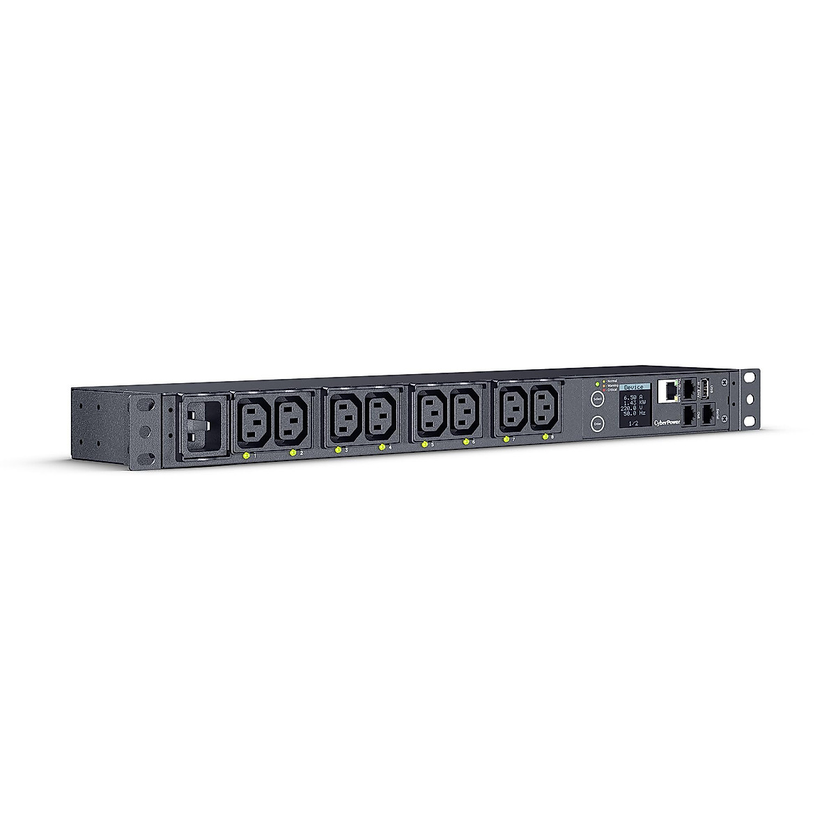 CyberPower PDU41005 Switched PDU, 100-240V, 20A (Derated to 16A), 8 Outlets, 1U Rackmount