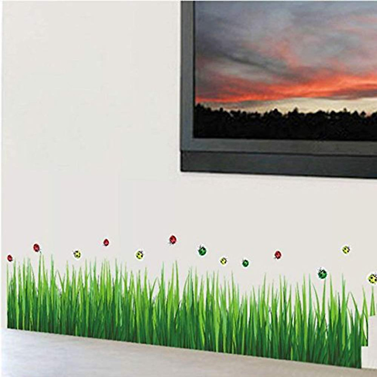 Wall Stickers Removable Decals Wall Decor Decorative for Children Kids Living Room​ (Grass)