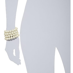 Kenneth Jay Lane Cultura Pearl-Color 3-Row Coil Bracelet