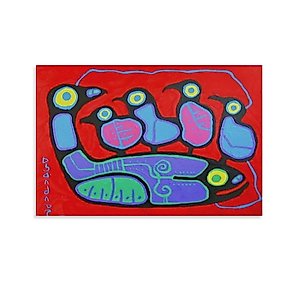 Norval Morrisseau Prints Loon Family Poster Canvas Wall Art Poster Decorative Bedroom Modern Home Print Picture Artworks Posters 08x12inch(20x30cm)