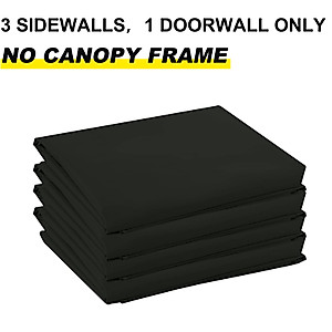 ABCCANOPY Side Wall 10x15, Black (4 Walls Only, NOT Including Frame and Top)