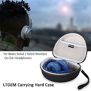 LTGEM Headphone Case for Beats Studio3/Solo3/Solo2/Solo Pro Wireless On-Ear Headphones - Travel Carrying Storage Bag(Case Only)