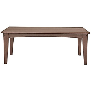 Signature Design by Ashley Emmeline Outdoor HDPE Patio Coffee Table, Brown