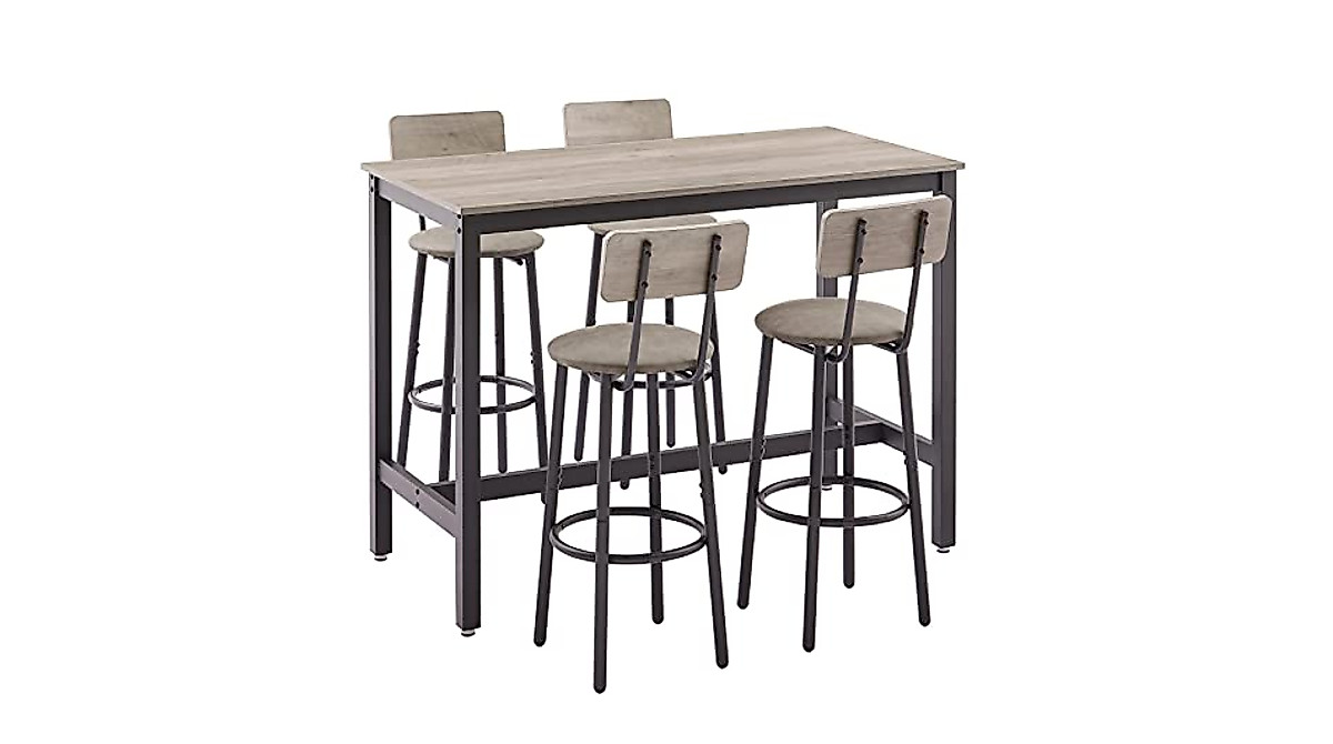 CKLMMC 5 Piece Bar Table Set for Small Spaces