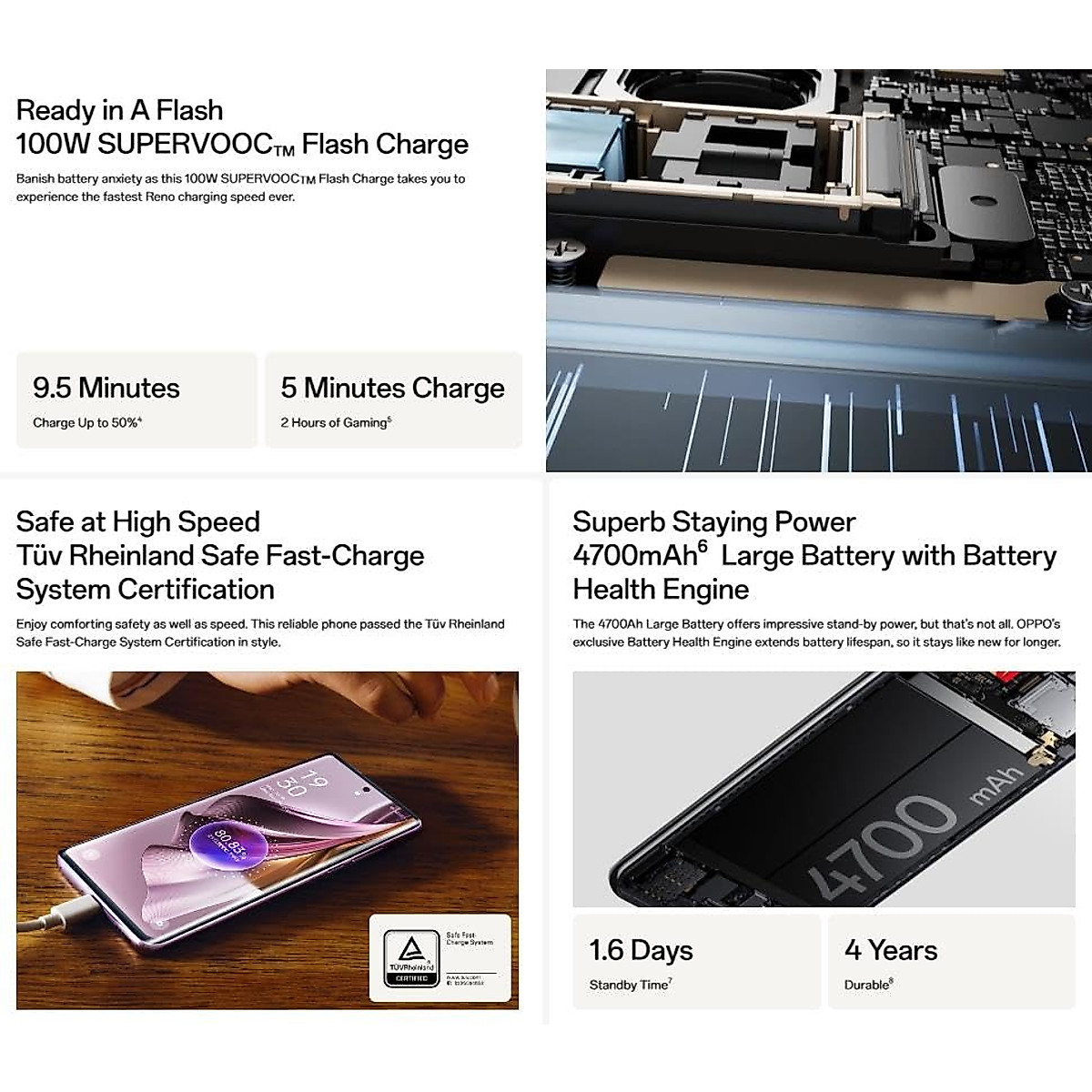 Original Oppo Reno 10 Pro+ Plus 5G Smartphone 16G+512GB 6.74" 120Hz AMOLED Snapdragon8+ Gen1 Android13 64MP Camera Octa Core 100W SuperVOOC Flash Charge Face ID 4700mAh OTG NFC by-（CTM Global Store）