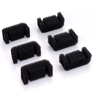Comsmart Cat Fountain 6 Sponge Filters Replacement, Pet Dog Fountain Sponge Foam Filters for Round and Cubic Stainless Steel Top Cat Water Fountain Automatic Drinking Water Dispenser