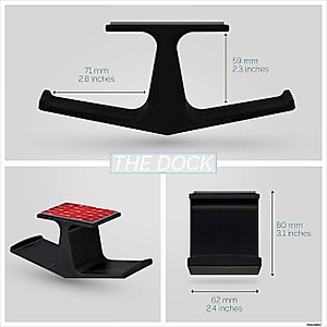 BRAINWAVZ [EOL] The Dock - Dual Game Controller Holder Under The Desk Mount for Xbox Series X, One, PS5, PS4, Switch, Streelseries, PC Gamepad & More, No Screws, Easy to Install, Black [EOL]