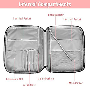 COLAZ Large Bible Cover for Women Bible Carrying Case to Church Durable Oxford Bag with Handle, Perfect Bible Case for Women as Gift （Sunflower）