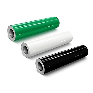 VViViD DECO65 Craft Vinyl Gloss Green + Gloss White + Gloss Black 3 Rolls of 7ft x 11.8" - M0